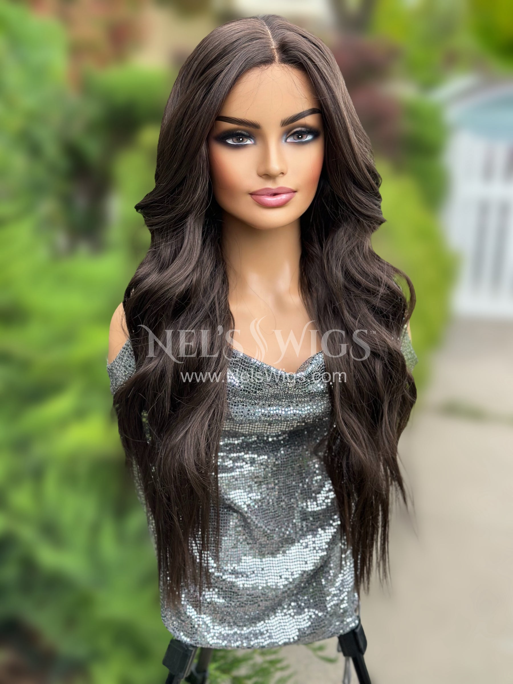 Bianca 04 - Brunette with Front Layers - Nel's Wigs